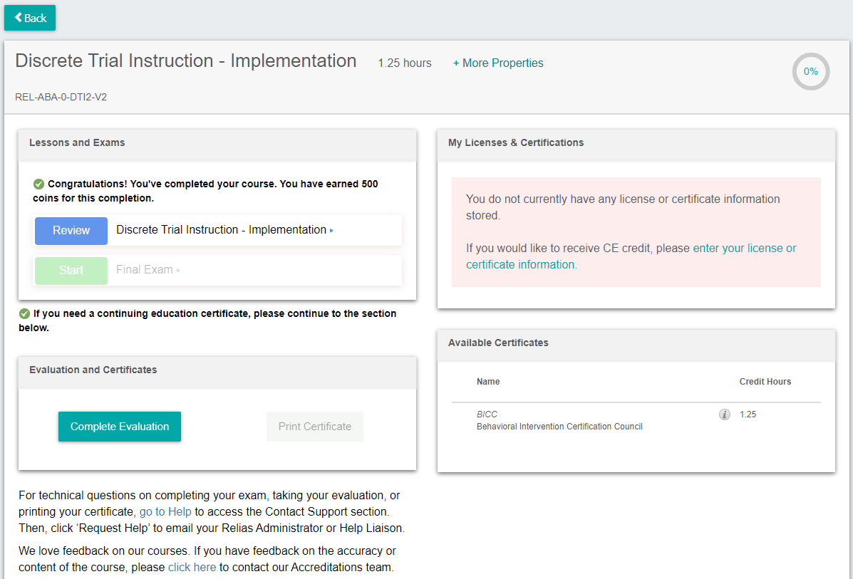 The Learner Transcript