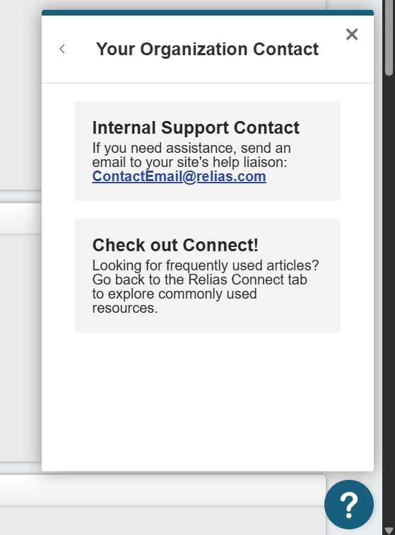 The Support Center: Learner